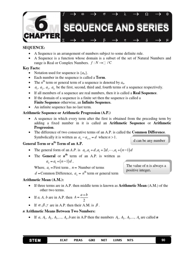 Sequence and Series Concepts Explained | PDF | Sequence | Numbers