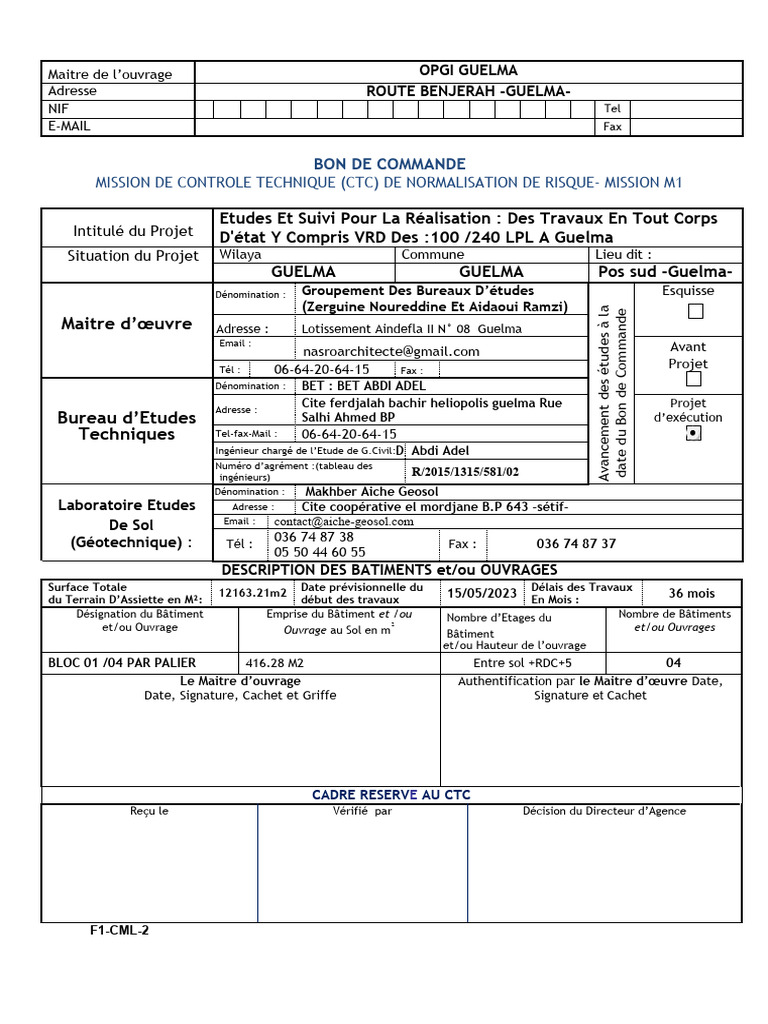 Bon de Commande CTC | PDF | Ingénierie