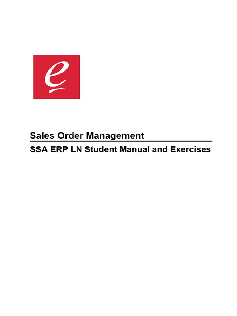Infor LN Sales Module | PDF | Parameter (Computer Programming) | Invoice Infor LN Sales Module | PDF | Parameter (Computer Programming) | Invoice