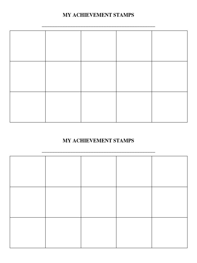 My Achievement Stamps | PDF