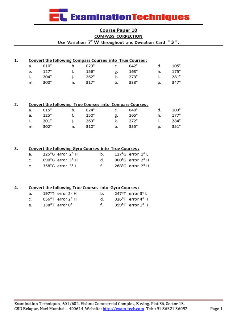 Compass Conversions | PDF | Teaching Methods & Materials | Home & Garden