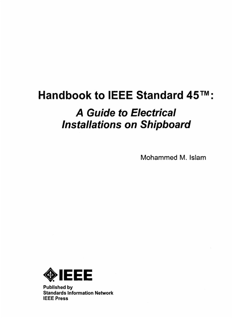 IEEE Standard 45 - Guide To Electrical Installations On Shipboard | PDF