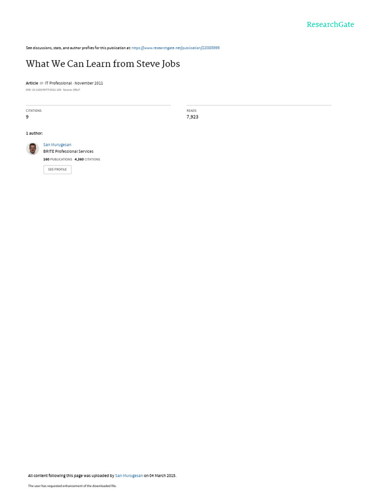 Lessons from Steve Jobs' Innovation | PDF | Apple Inc. | I Pod