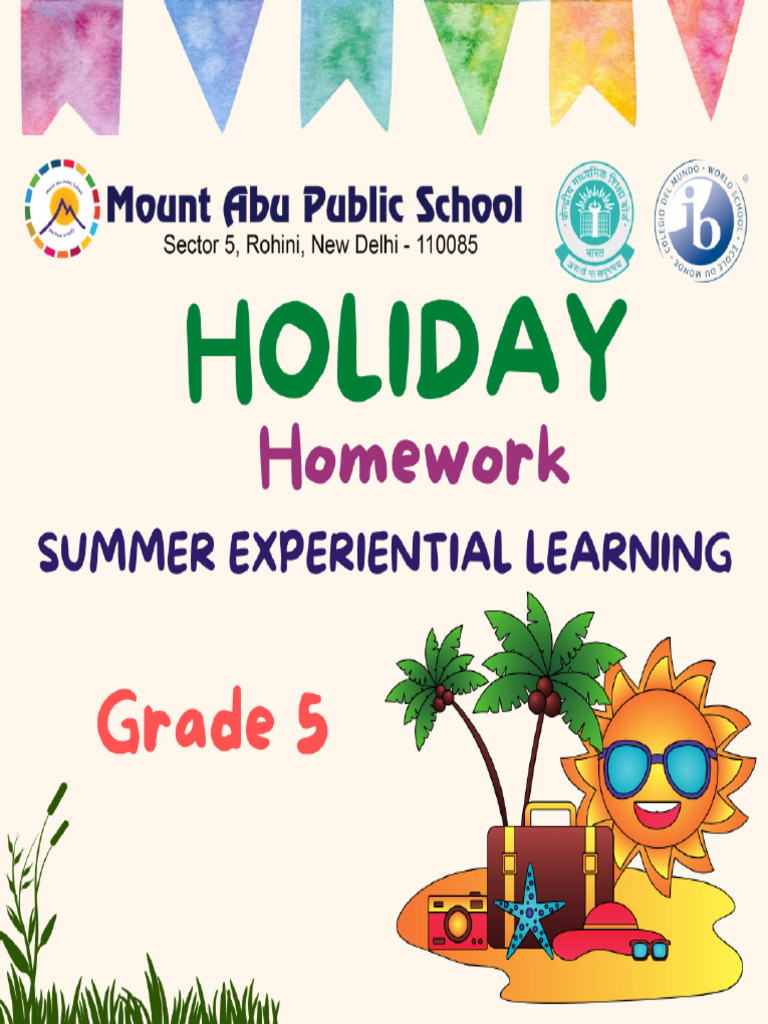 Grade 5 Holiday Homework | PDF