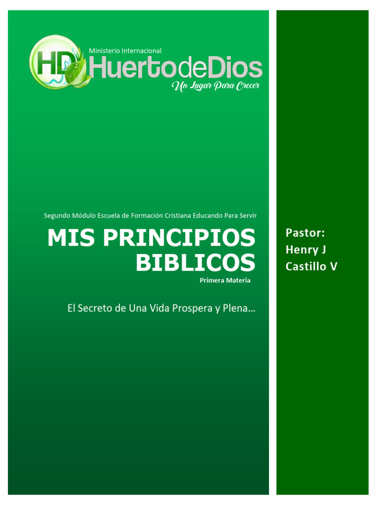 Mis Principios Biblicos (2 Modulo) | PDF | Temperamento | Pensamiento