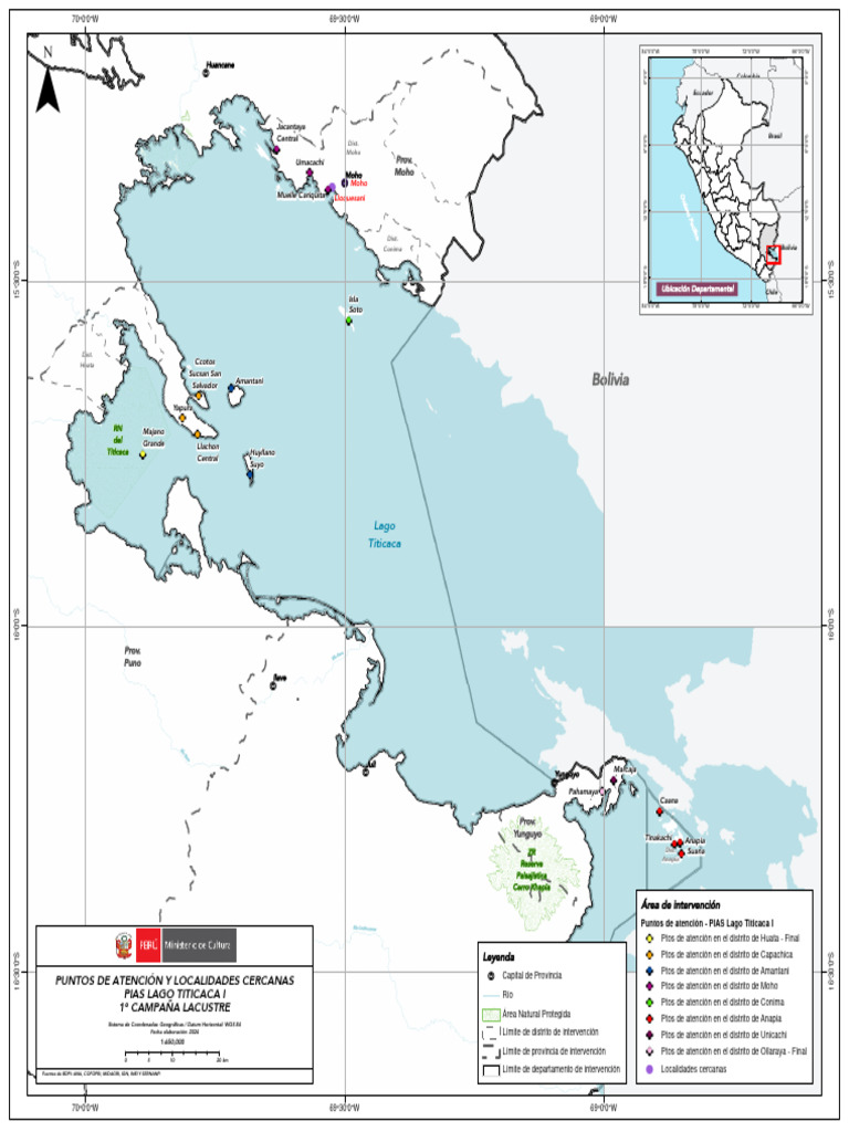 Mapa de Ubicación del Lago Titicaca | PDF