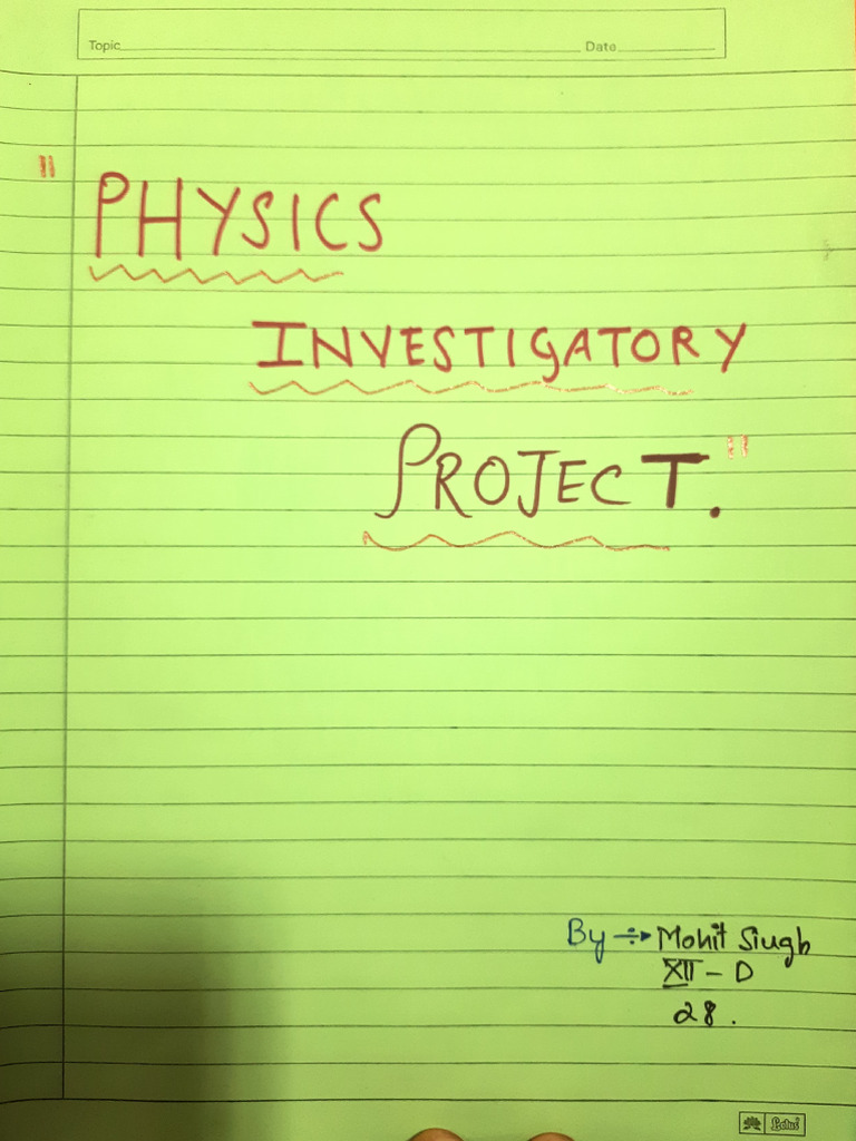 Sample Physics Project File | PDF