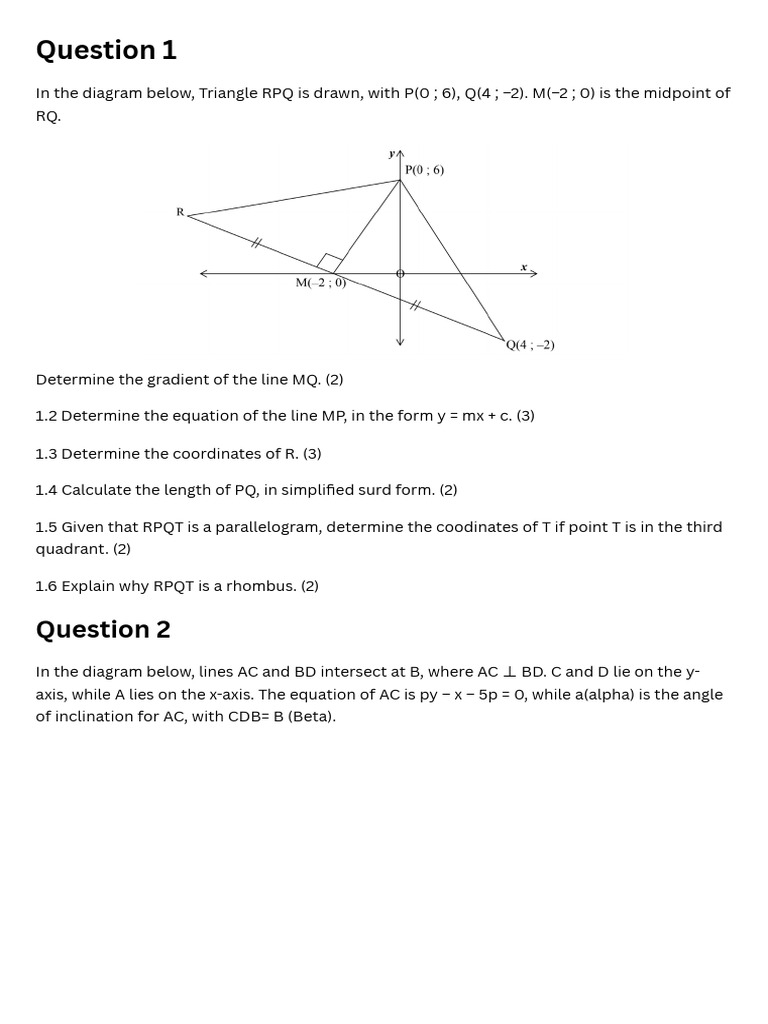 Grade 11 - Analytical Geometry | PDF | Elementary Mathematics ...