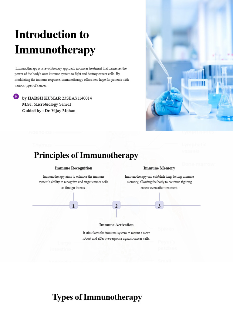 Harsh Kumar Introduction-to-Immunotherapy | PDF | Immune System | Immunotherapy