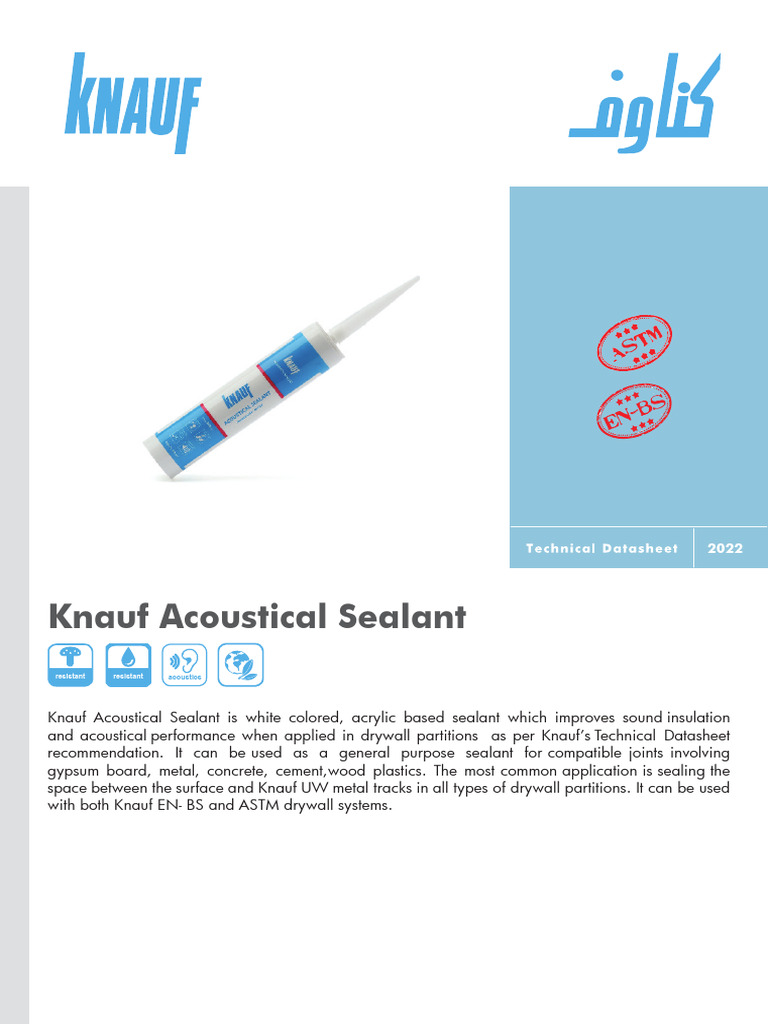 Knauf Acoustical Sealant. | PDF | Drywall | Materials