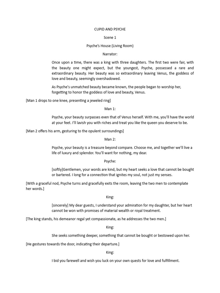 Cupid and Psyche Script (NOT FINAL) | PDF | Apollo | Cupid