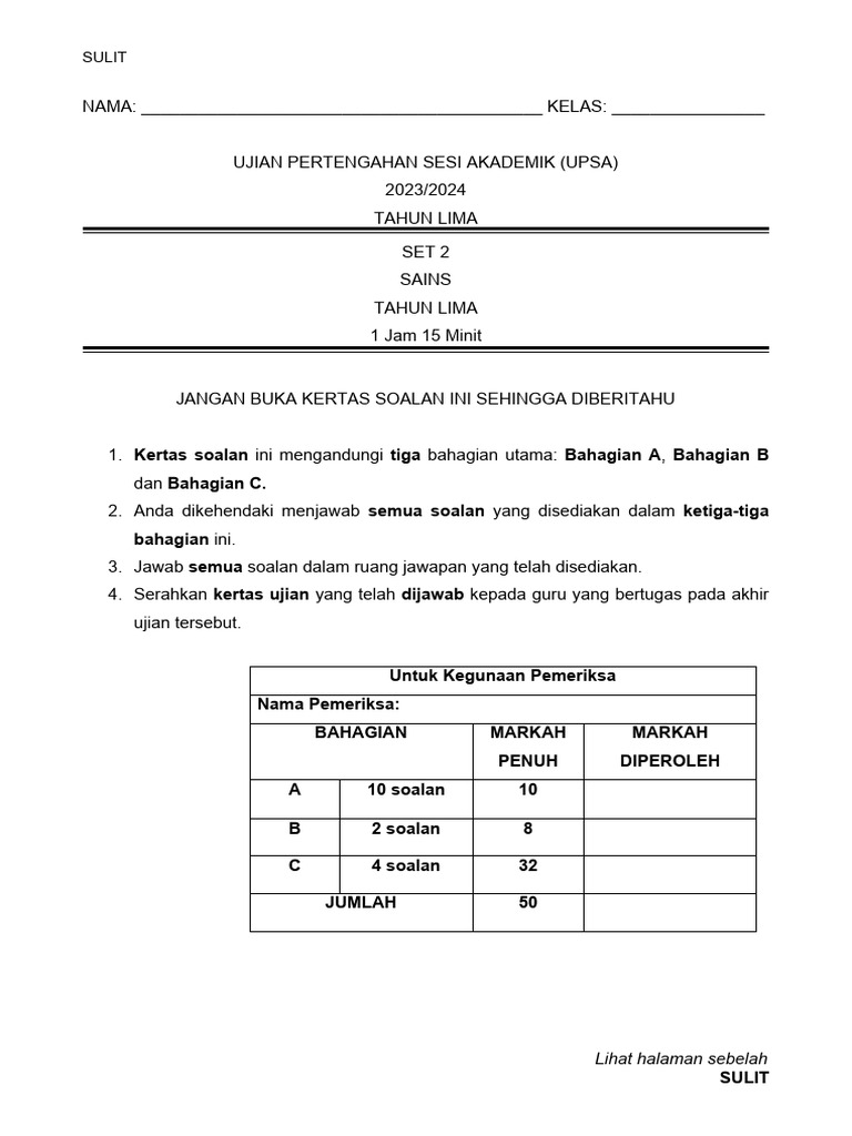 TP1485_-_2_SET_KERTAS_SAINS_TAHUN_5_UPSA_SESI_202320245 | PDF