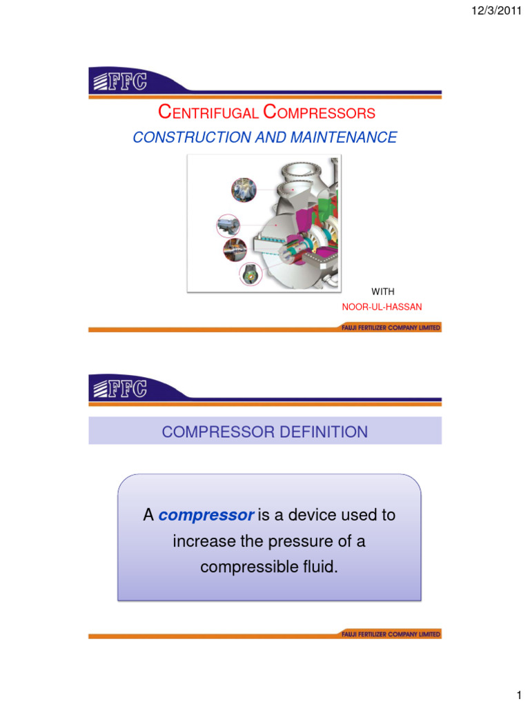 Centrifugal Compressors Overview | PDF | Bearing (Mechanical ...