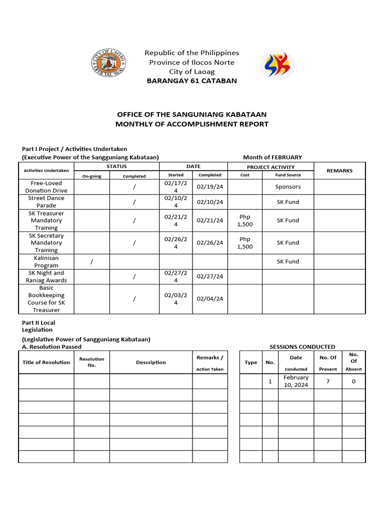 SK Montly Report (February) | PDF