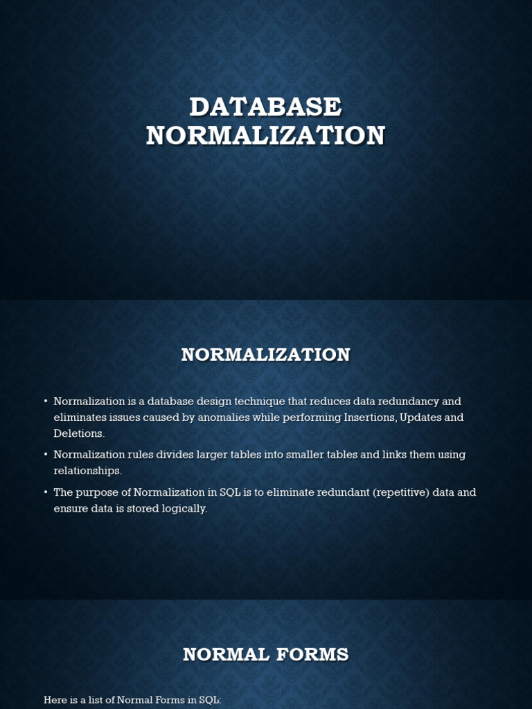 Normalization | PDF