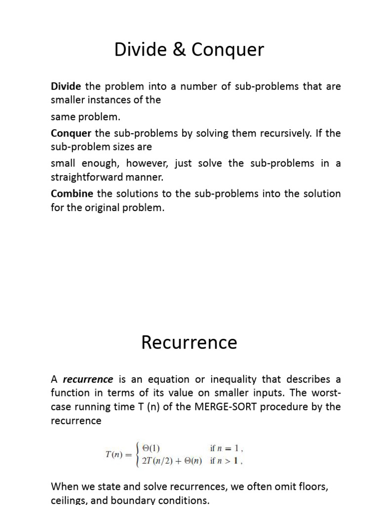 Recurrence | PDF | Recurrence Relation | Mathematical Analysis Recurrence | PDF | Recurrence Relation | Mathematical Analysis