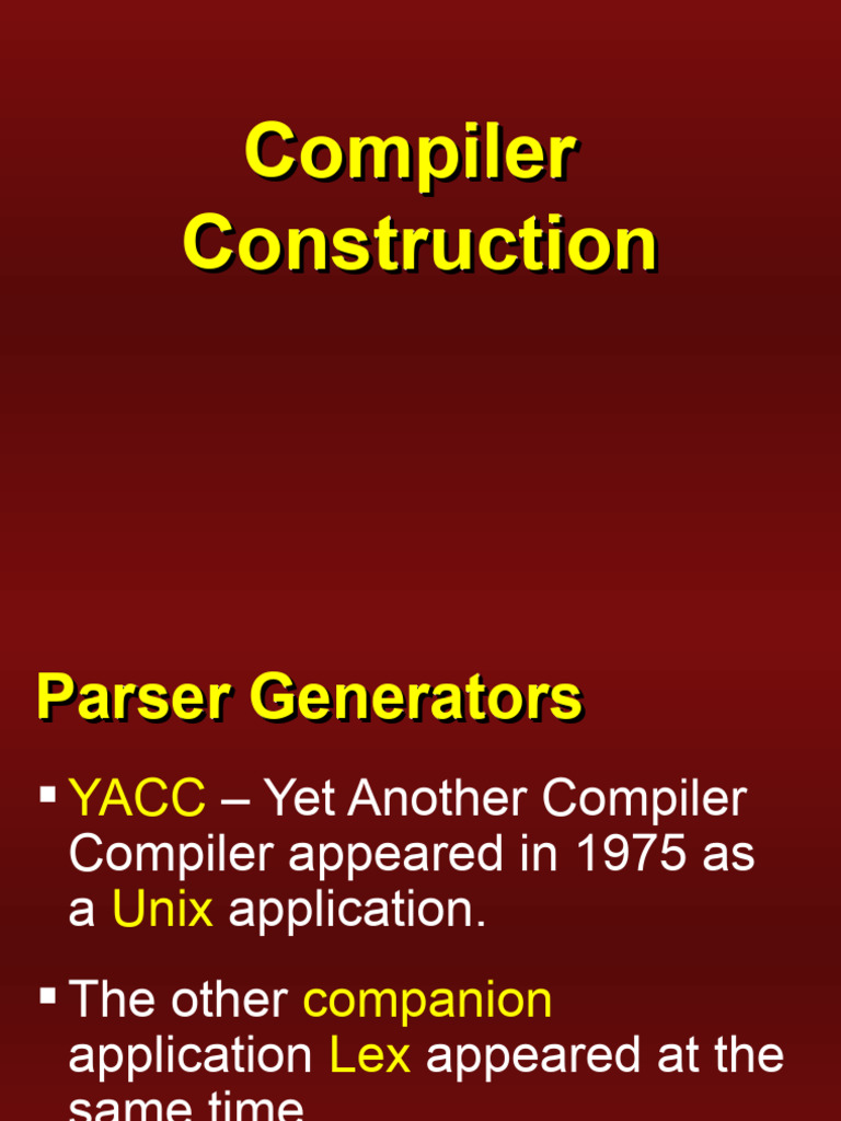 Lecture 24 | PDF | Parsing | Computer Science Lecture 24 | PDF | Parsing | Computer Science