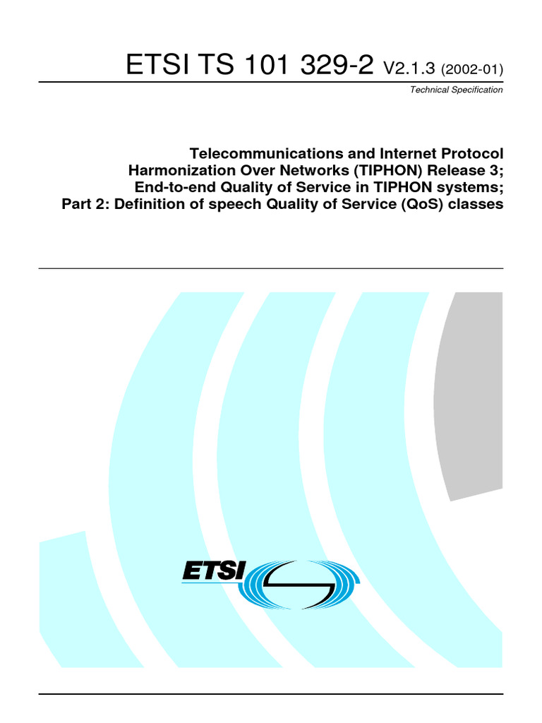 Etsi TS 101 329-2 | PDF | Public Switched Telephone Network | Quality Of Service