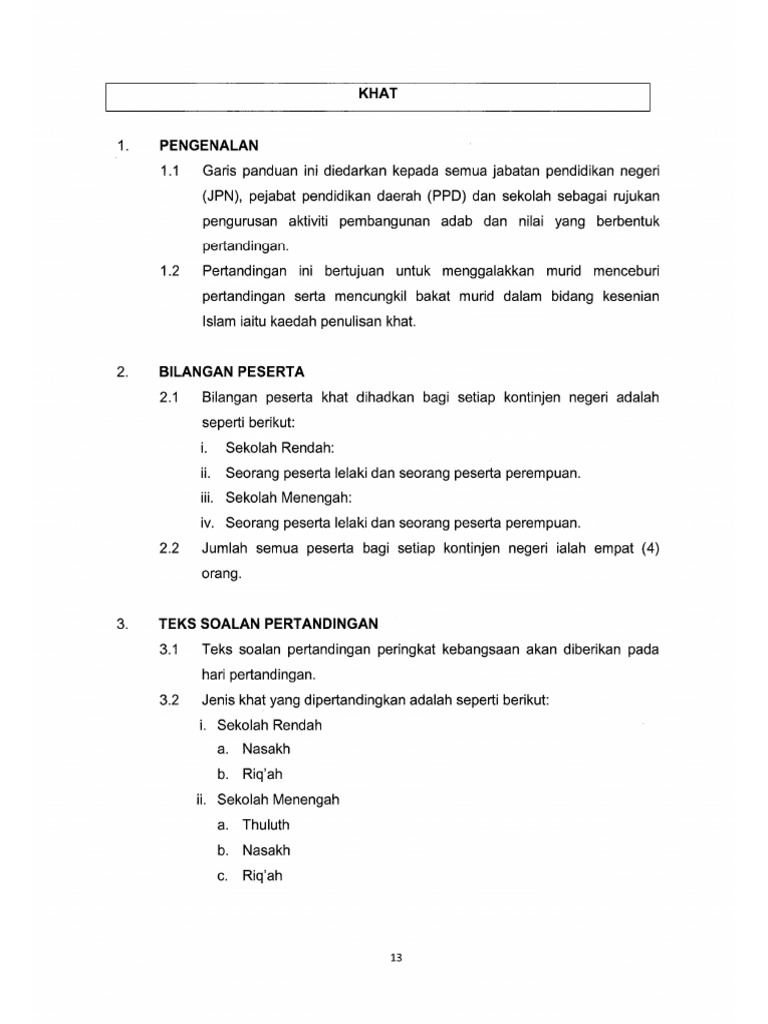 Pertandingan Khat 2024 | PDF