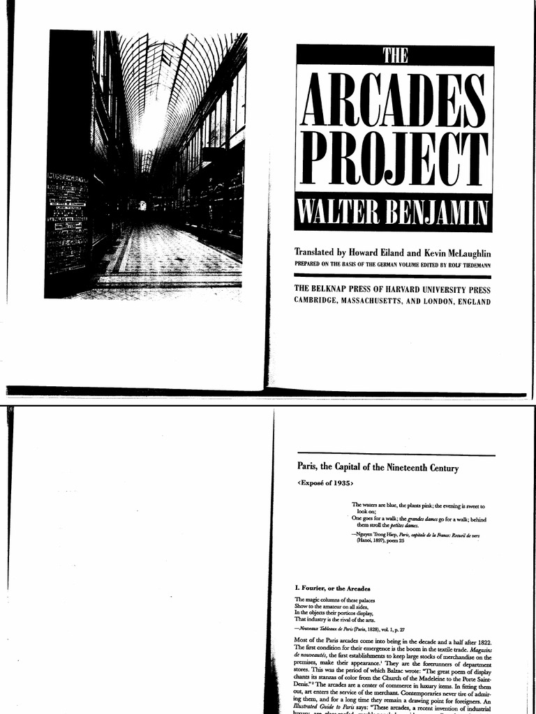 Walter Benjamin The Arcades Project | PDF | Charles Baudelaire | Works