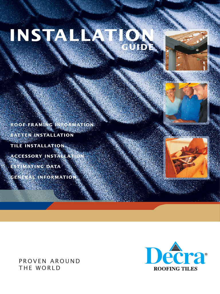 DECRA Roof Installation Guide | PDF | Roof | Tile