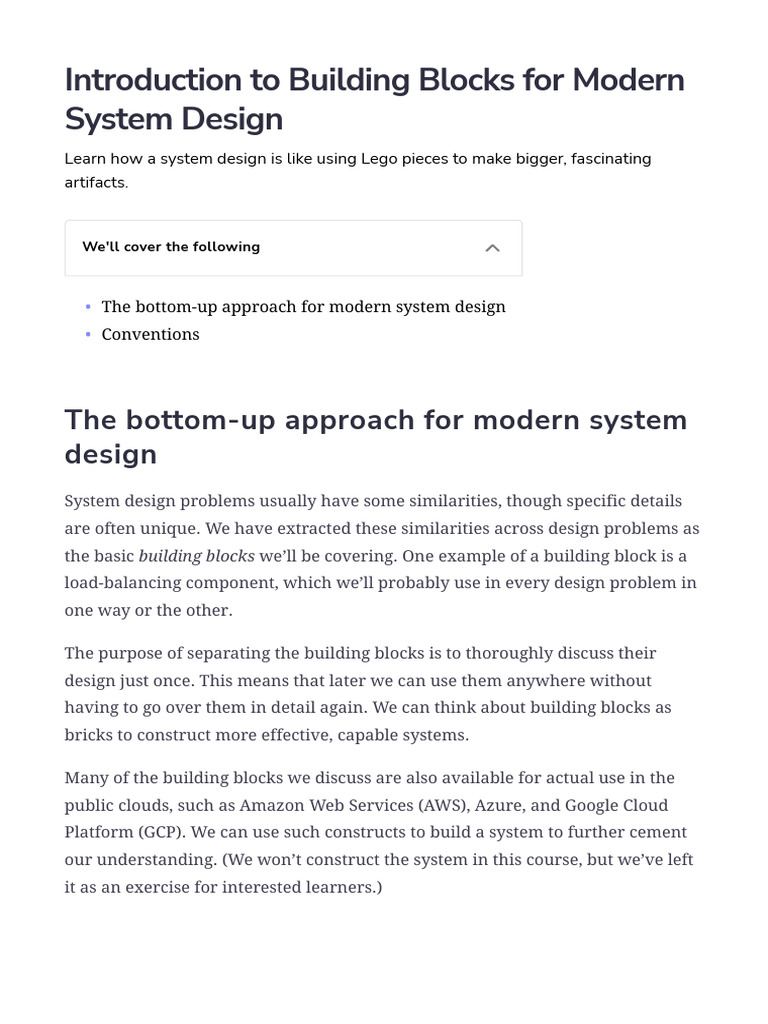 006-Introduction To Building Blocks For Modern System Design | Download Free PDF | Cache ...