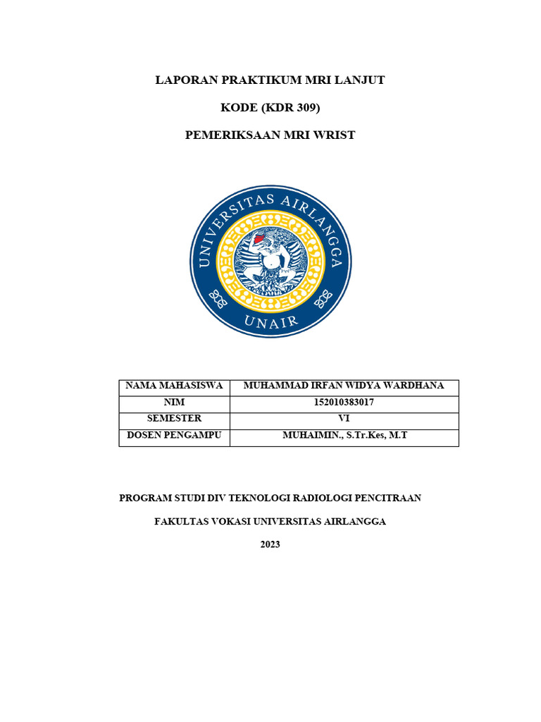 MRI Wrist IRPAN | PDF