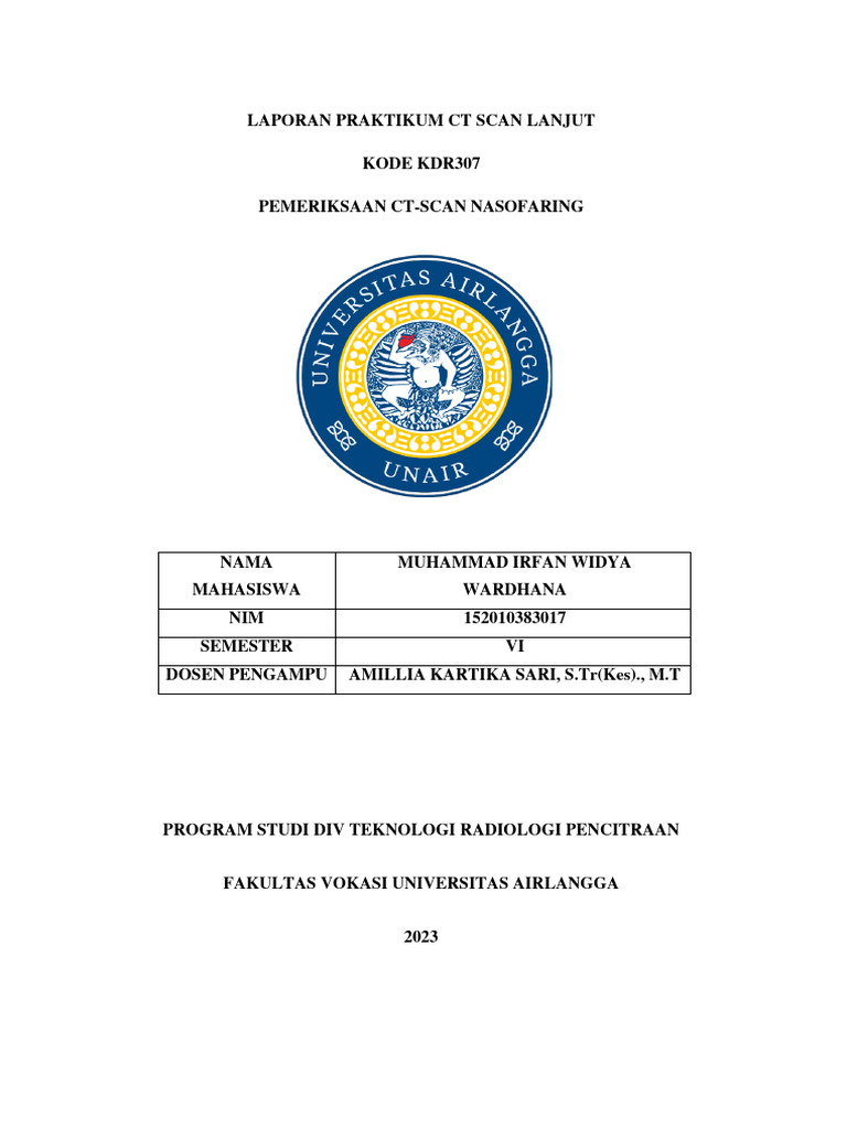 Muhammad Irfan Widya Wardhana - 152010383017 - CT Scan Lanjut Nasofaring - Tugas 2 | PDF