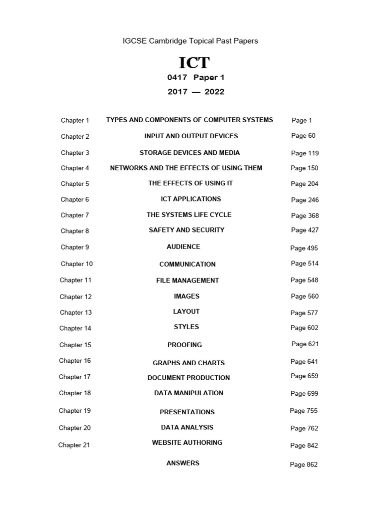 Ict P1 | PDF | Information Technology | Input/Output