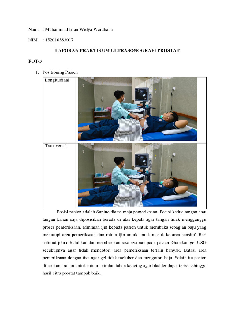 Praktikum Ultrasonografi Prostat | PDF