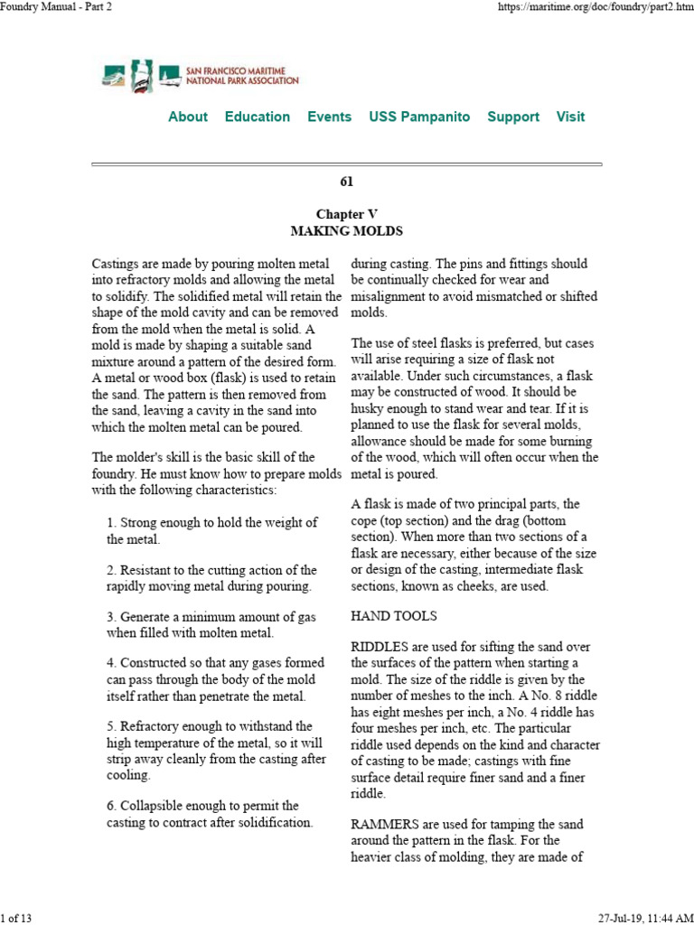 Foundry Manual - Part 2 | PDF | Foundry | Materials