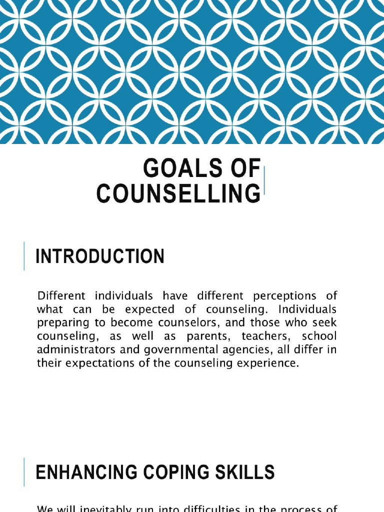 Goals of Counselling | PDF | Goal | Mental Health