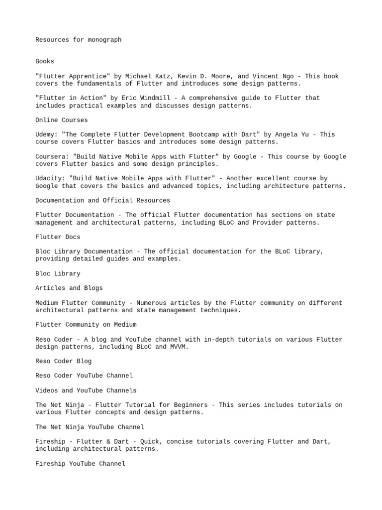 Flutter Design Patterns Guide | PDF