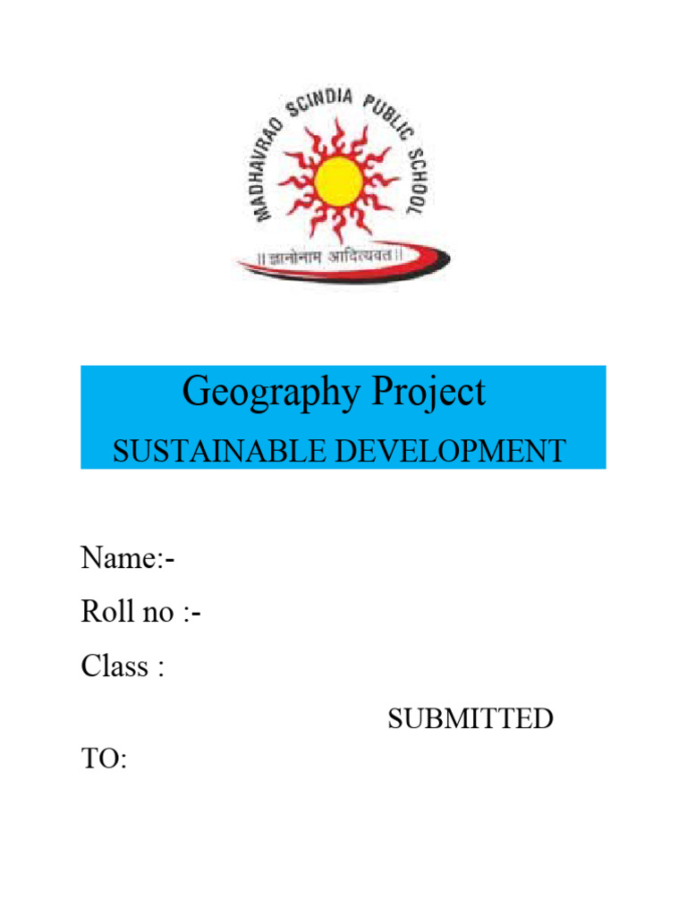 Project-on-Sustainable-Devlopment by Krishna Kanr Rajput | PDF ...