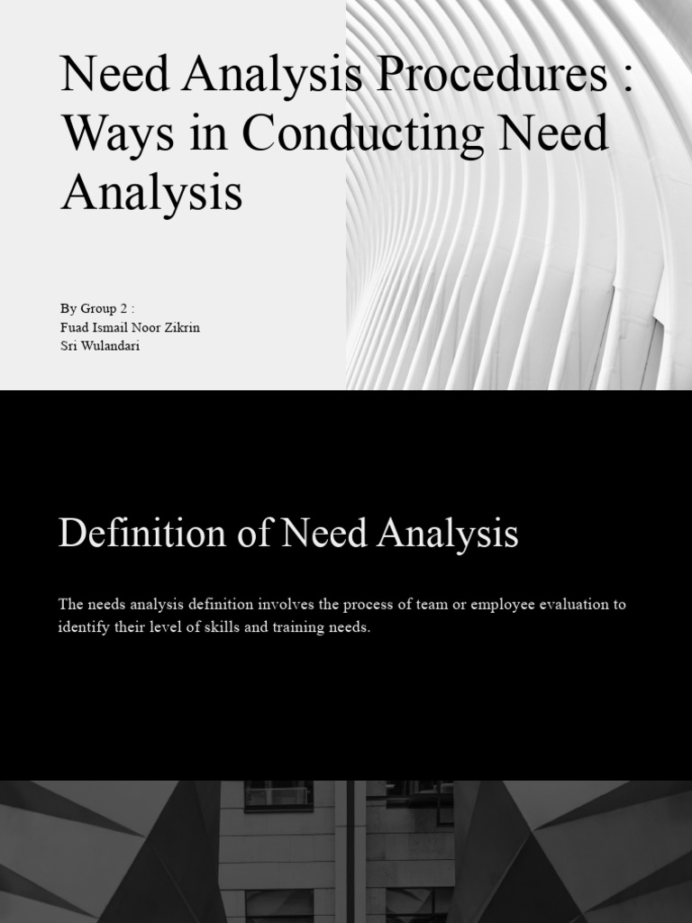 Need Analysis Procedures | PDF