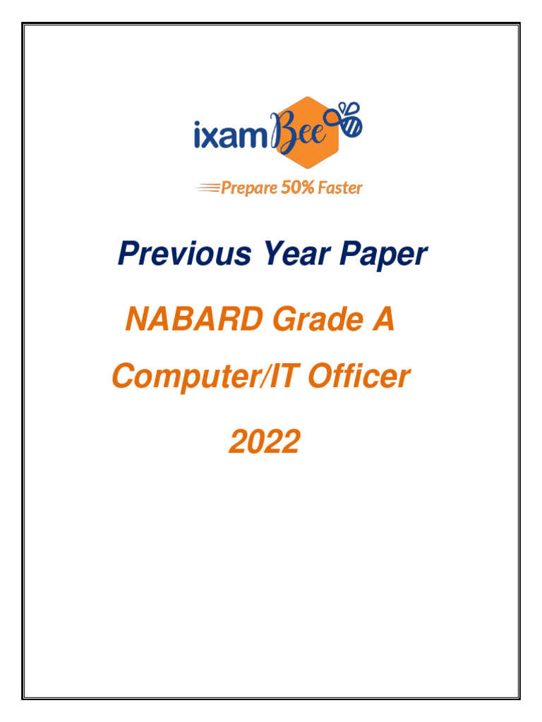 NABARD Grade A 2022 IT Officer Paper | PDF | Computer Network ...