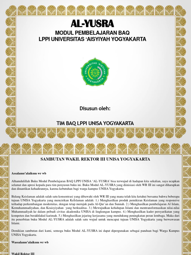 Al-Yusra - Setelah Revisi - 23012022 | PDF