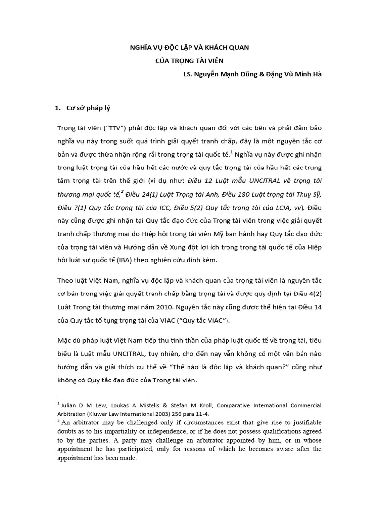 Nguyen Manh Dzung - Nghia Vu Doc Lap Va Khach Quan C A TTV | PDF