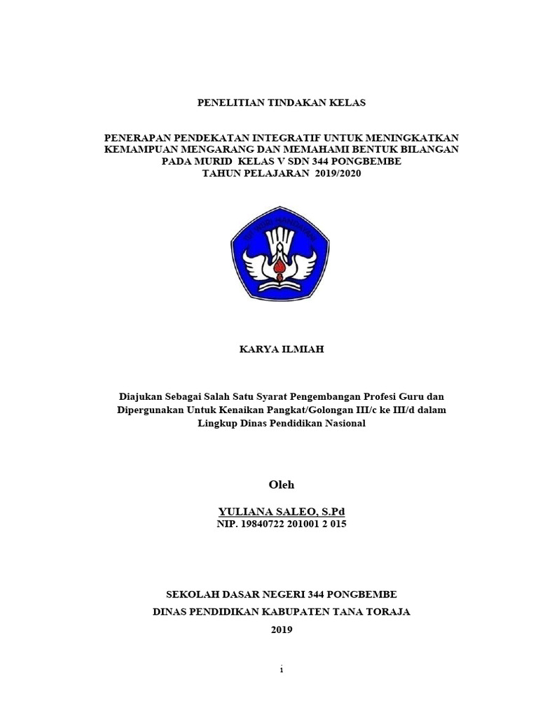 Contoh PTK SD | PDF