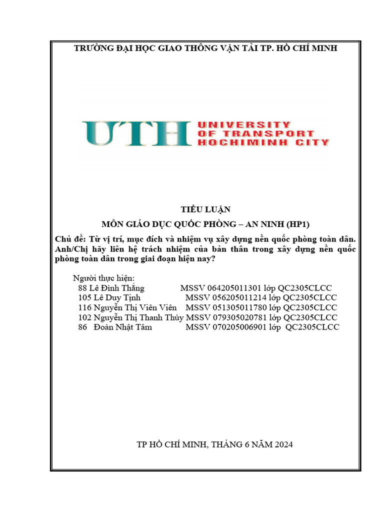 tiểu luận hp1 | PDF