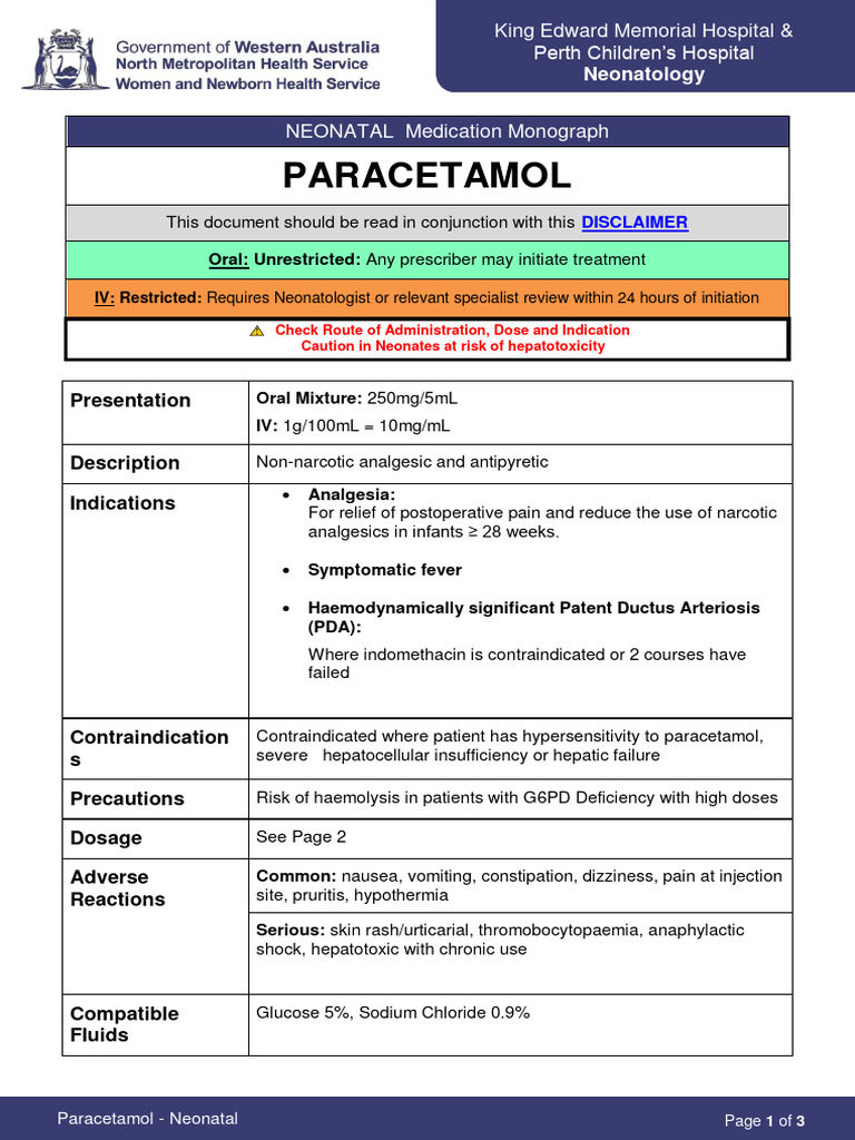 Paracetamol | PDF | Analgesic | Clinical Medicine