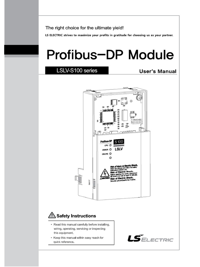 S100 Profibus - User Manual - KR - 1.40 | PDF