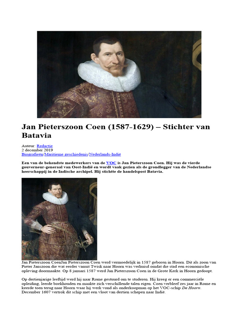 Jan Pieterszoon Coen | PDF