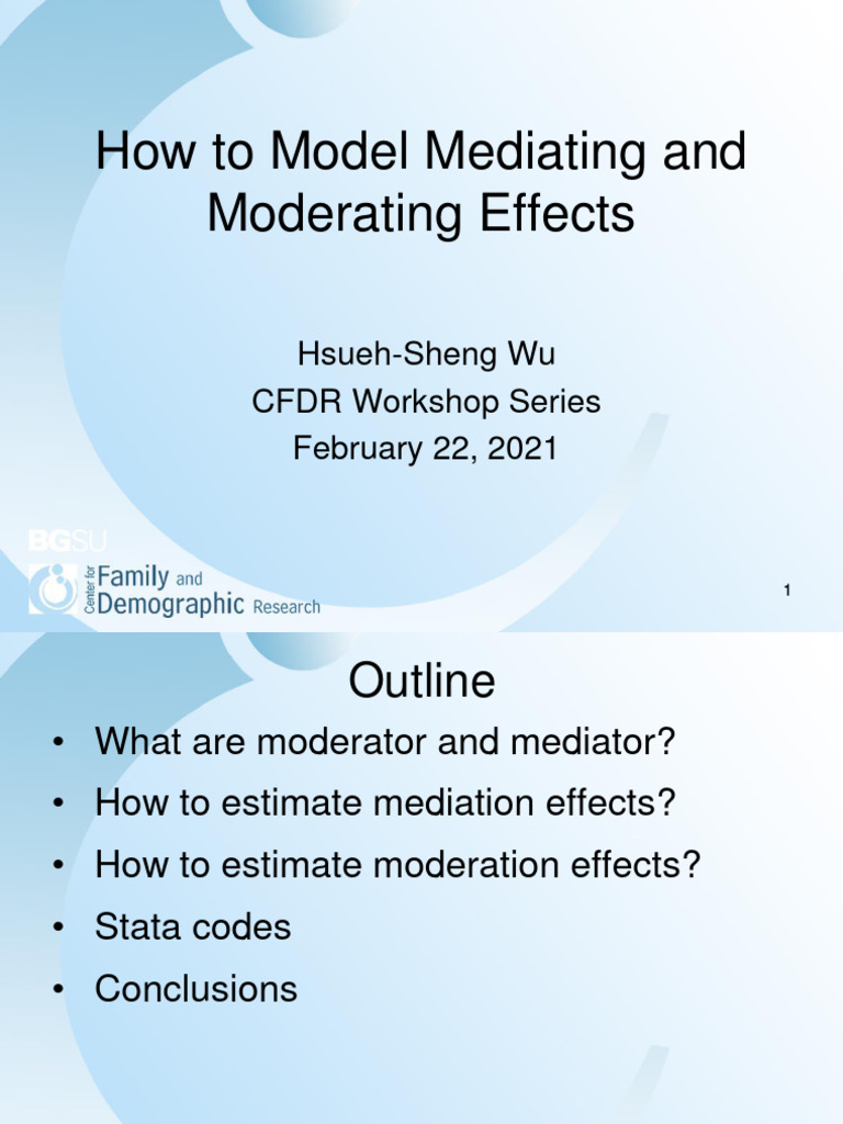 2021 Moderating and Mediating Effects | PDF | Structural Equation ...