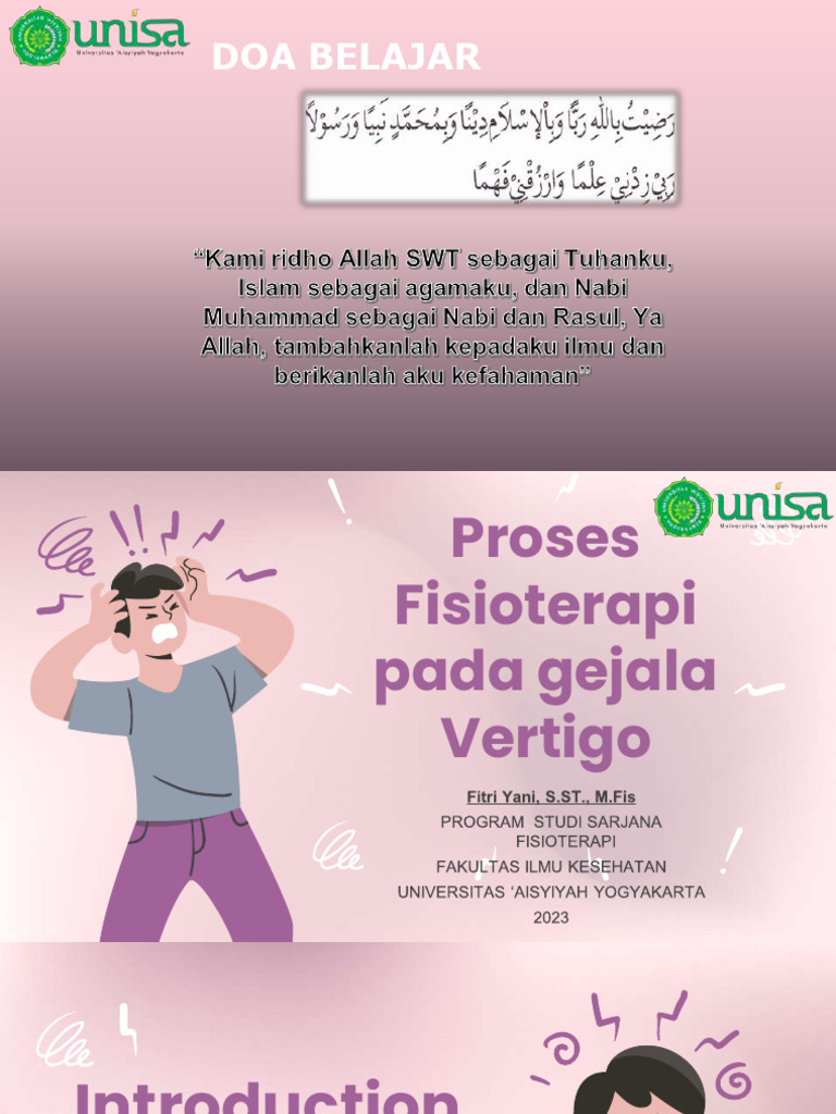 Proses Fisioterapi Pada Vertigo | PDF