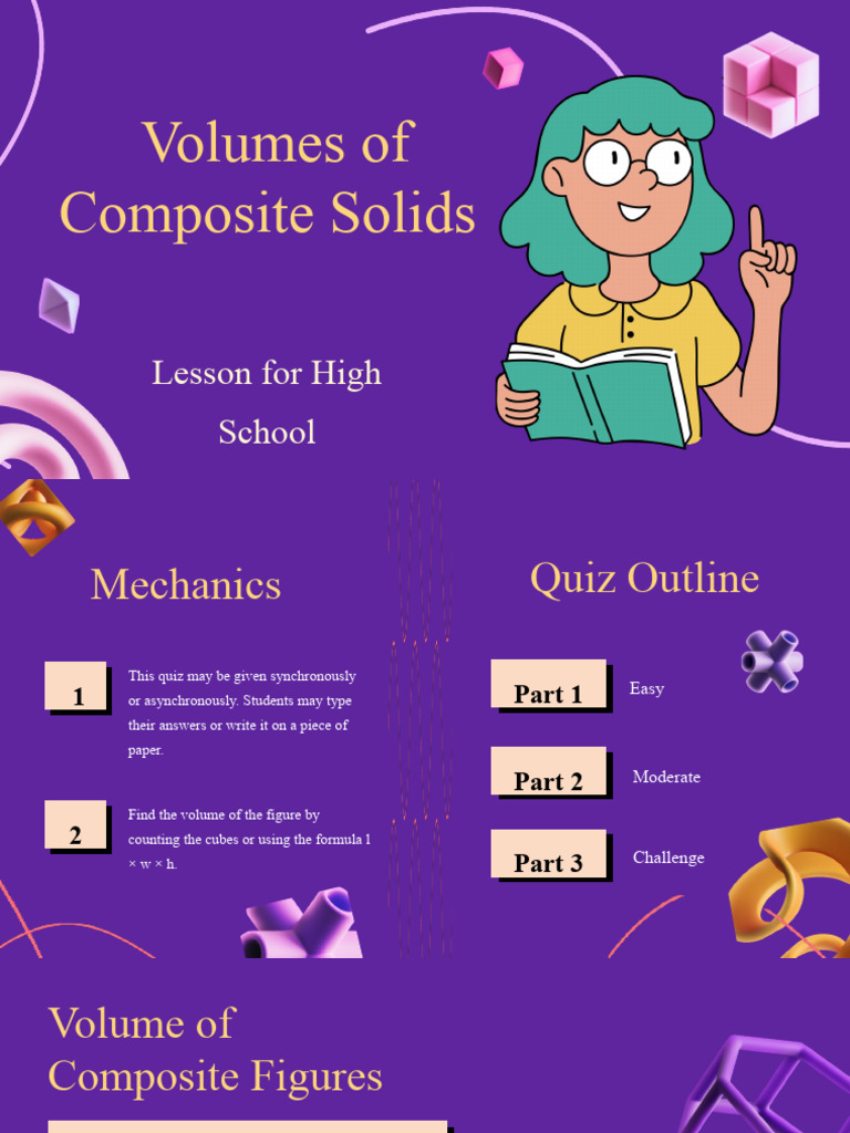 Volumes of Composite Solids Lesson For High School | PDF | Volume