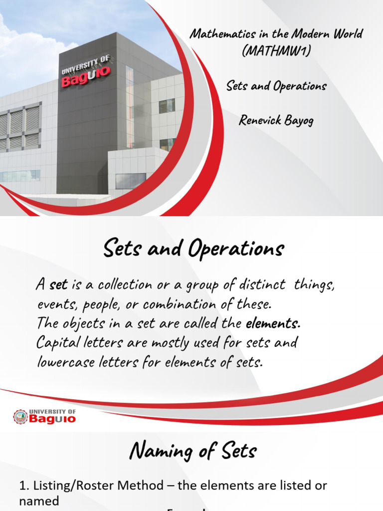 Sets and Operations | PDF | Set (Mathematics) | Mathematics