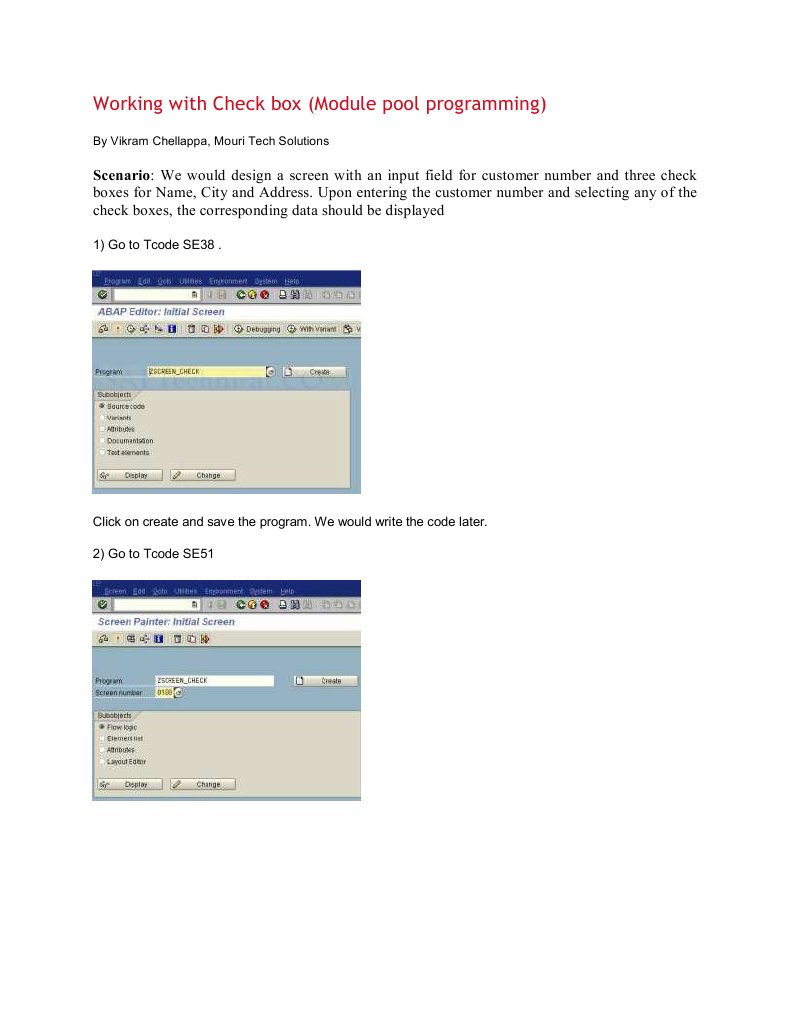 Module Pool Programming | PDF | Interface (Computing) | Method ... Module Pool Programming | PDF | Interface (Computing) | Method ...