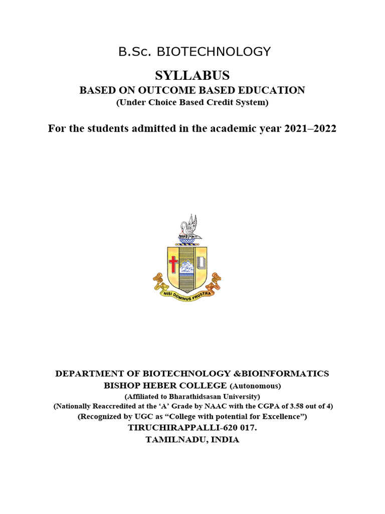 UG Syllabus OBE 2021 - 2022 Revision 25.06.2022 | PDF | Microorganism ...