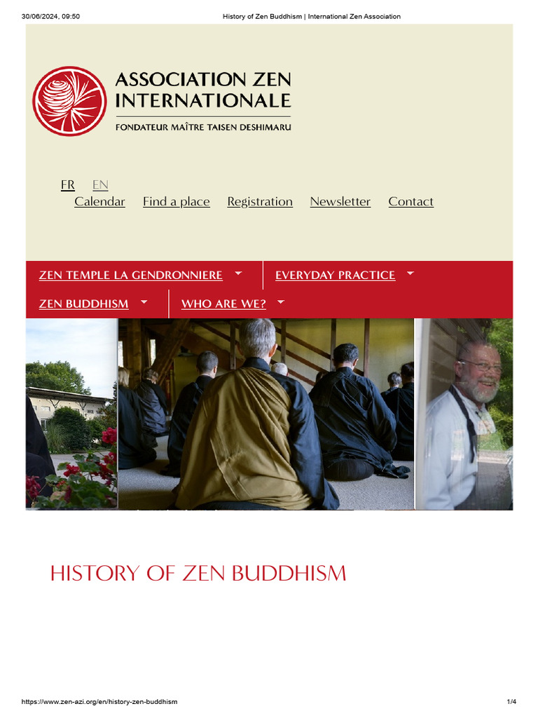 History of Zen Buddhism - International Zen Association | PDF | Zen | Dōgen